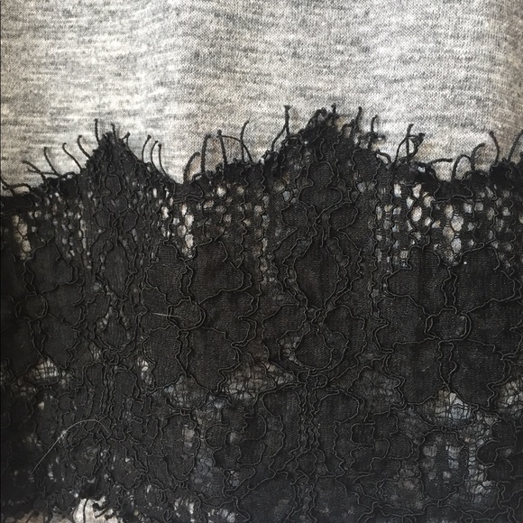 LOFT | Tops | Loft Top With Black Lace Trim | Poshmark